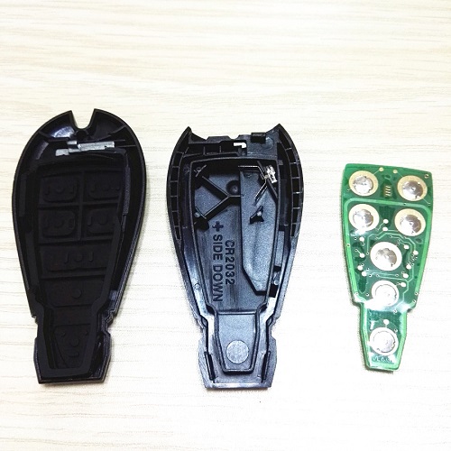 Chrysler Jeep Fobik Car key For 433Mhz and 46 Electronic Chip 7 Button ...