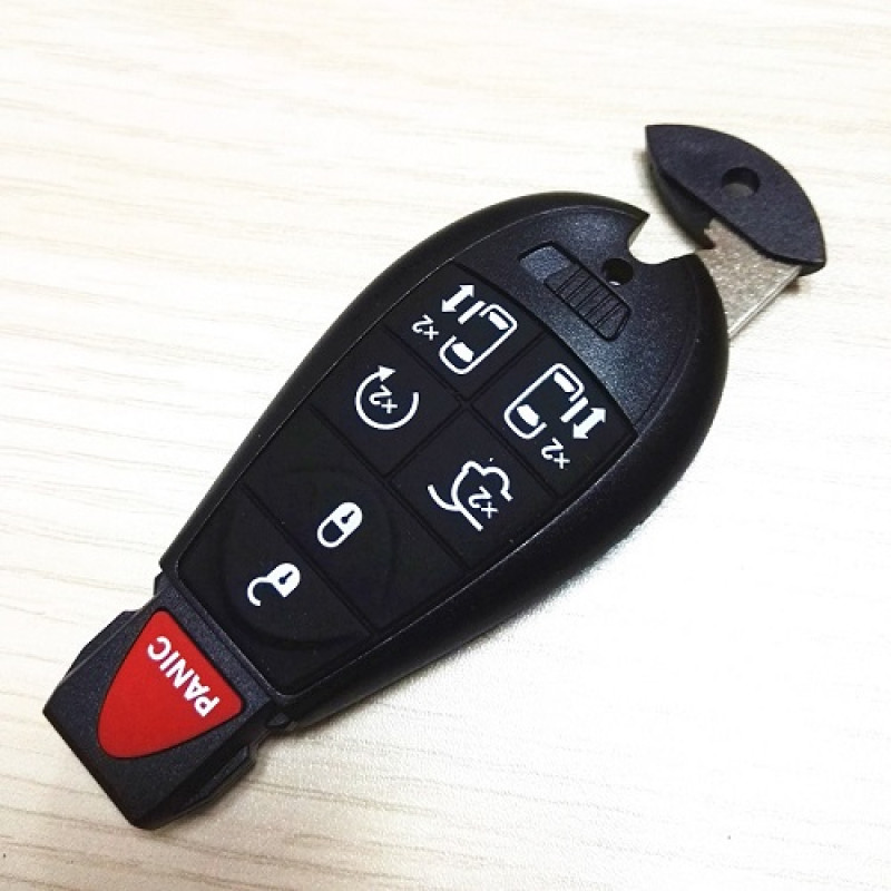 Chrysler Jeep Fobik Car key For 433Mhz and 46 Electronic Chip 7 Button ...